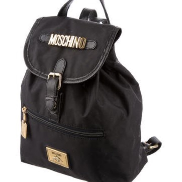 Moschino | Bags | Moschino Leather Trimmed Nylon Backpack | Poshmark